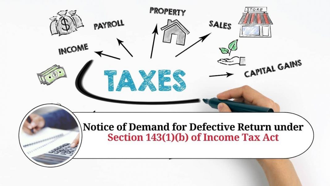 Notice of Demand for Defective Return under Section 143(1)(b) of Income ...