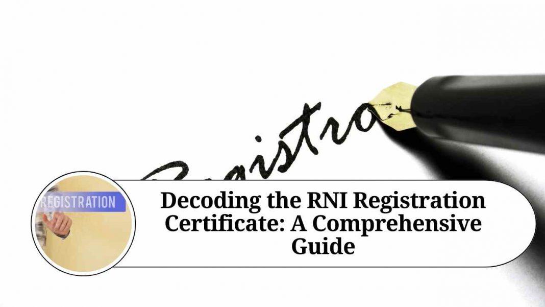 Decoding the RNI Registration Certificate: A Comprehensive Guide - Marg ...